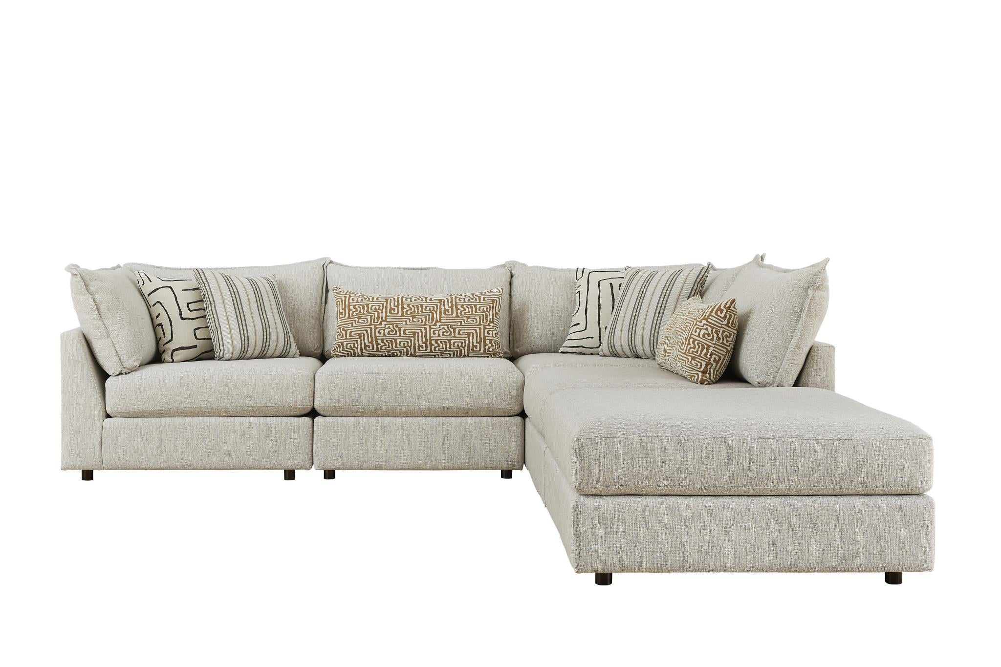 San Diego Modular Sectional Collection in Durango Pewter Fabric — Urban ...