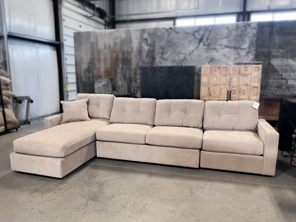 New Horizon Stone Sectional w/ Sleeper — Urban Decor Warehouse