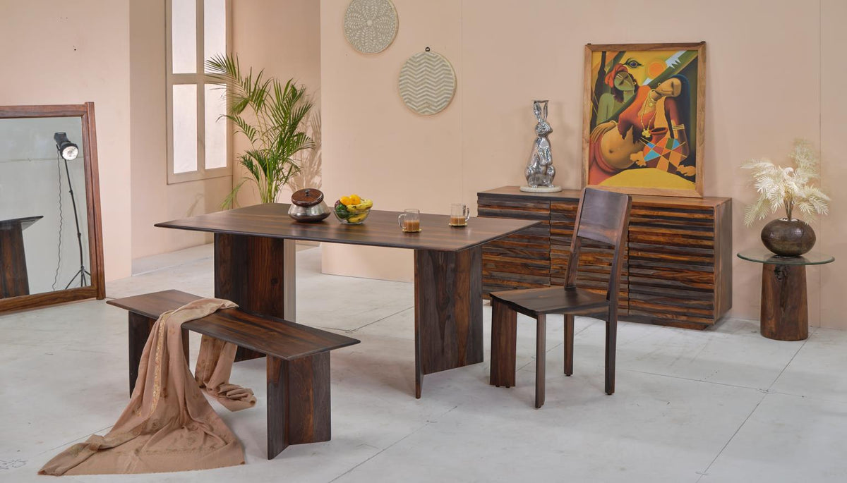 Bardell Dining Table and Bench — Urban Decor Warehouse