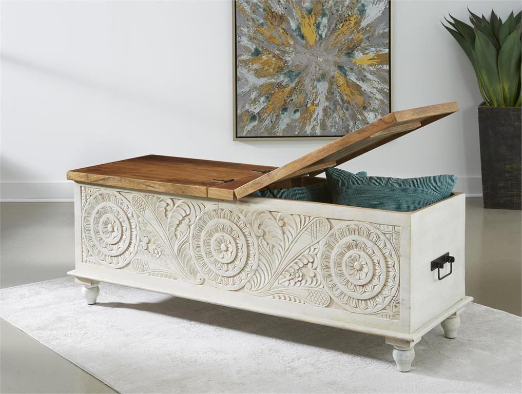 Victoria Hand-Carved Storage Chest — Urban Decor Warehouse