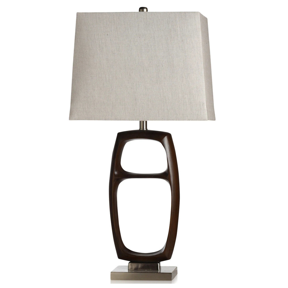 Wood Bridge Silver Table Lamp — Urban Decor Warehouse